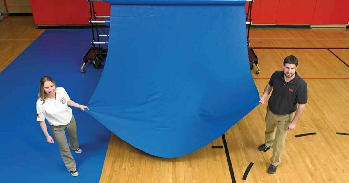 GymGuard® Gym Floor Cover - 10' by 100' Pre-Cut Rolls | CoverSports