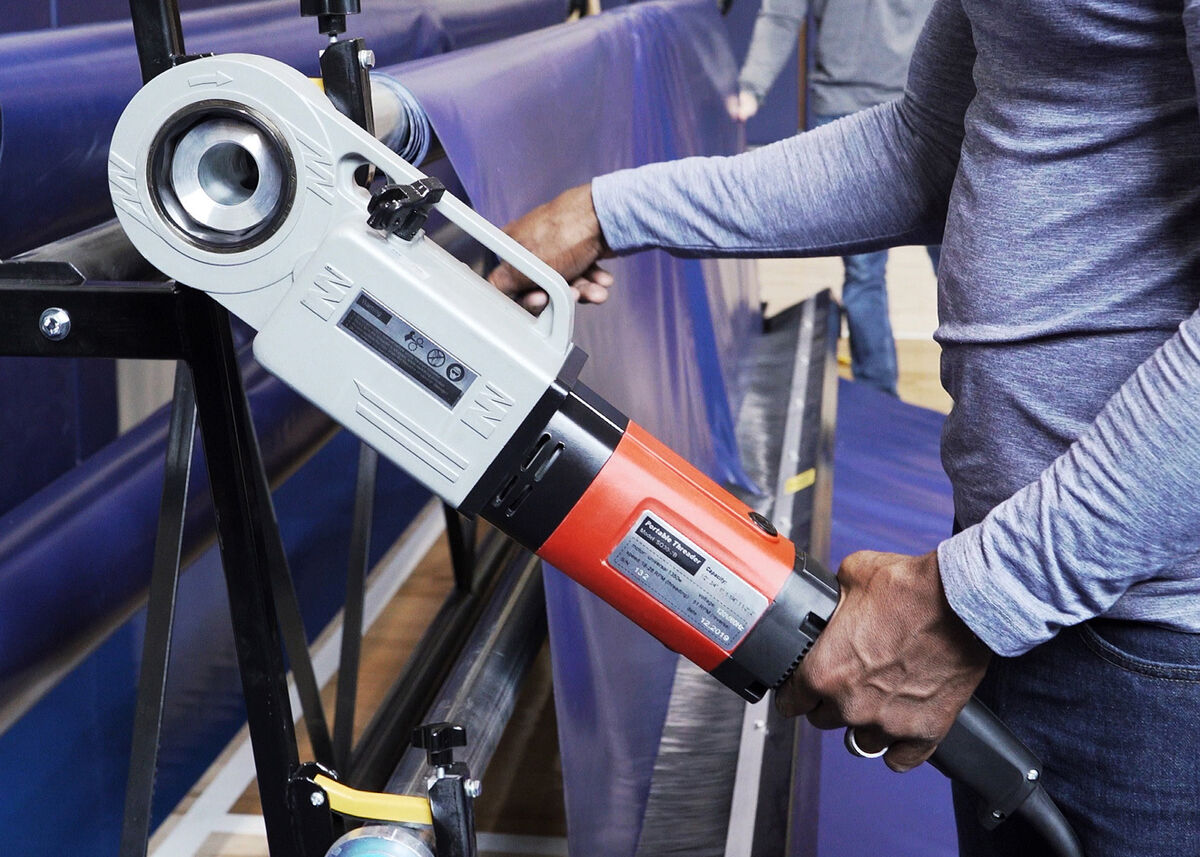 GymGuard® Gym Floor Cover Power Winder | CoverSports