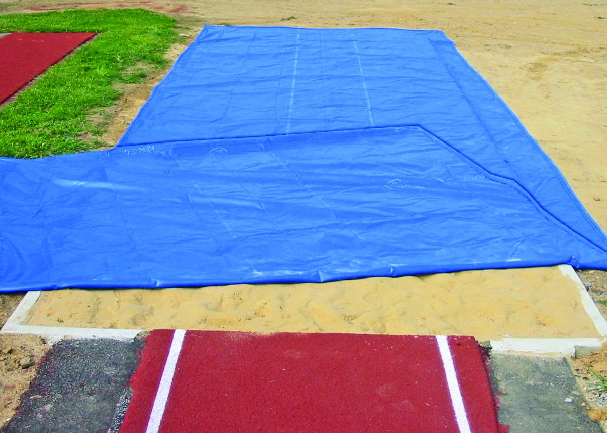 Weighted Long Jump Pit Covers | Jump Pit Covers for… | CoverSports